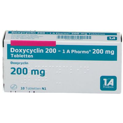 Doxycyclin 200 1A Pharma® 10 St mit dem E-Rezept kaufen - Shop Apotheke