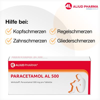 Paracetamol AL 500 bei akuten Schmerzen und Fieber 20 St - Shop Apotheke