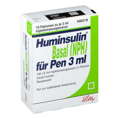 Huminsulin® Basal (NPH) für Pen 3 ml 10x3 ml mit dem E-Rezept kaufen - Shop Apotheke