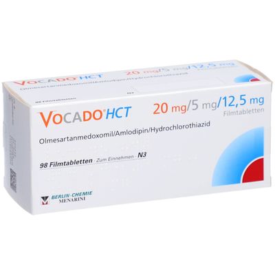 Vocado®HCT 20 mg/5 mg/12,5 mg 98 St mit dem E-Rezept kaufen - Shop Apotheke