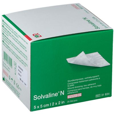 Solvaline® N Wundkompresse, verklebungsarm 25 St - Shop Apotheke