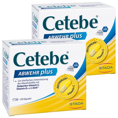 Cetebe® ABWEHR plus mit Vitamin C, Vitamin D3 und Zink 2x120 St - Shop ...