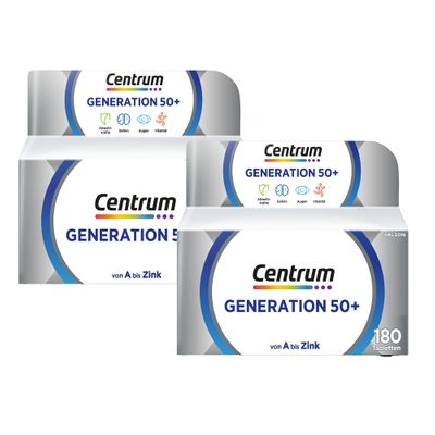 Centrum® Generation 50+, 2 x 180 St. mit Vitamin D und Vitamin C 2x180 ...