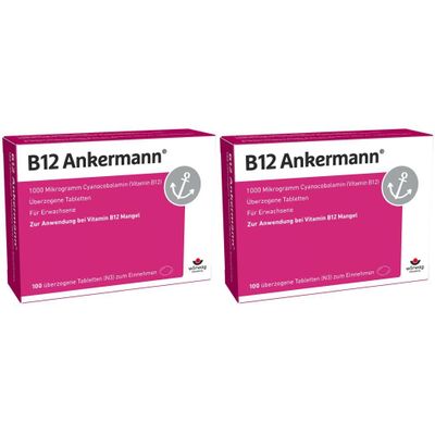 B12 Ankermann® bei Vitamin-B12-Mangel, 1.000 µg Vitamin B12 2x100 St ...