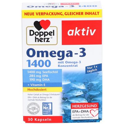 Doppelherz® aktiv Omega-3 1400 Kapseln 30 St - Shop Apotheke
