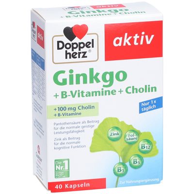 DoppelherzⓇ Ginkgo + B-Vitamine + Cholin 40 St - Shop Apotheke