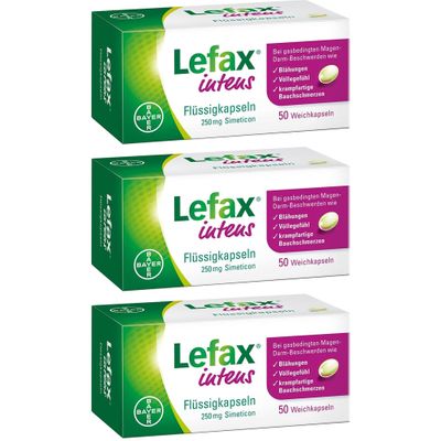 Lefax® intens Flüssigkapseln bei Blähungen und Völlegefühl 3x50 St ...
