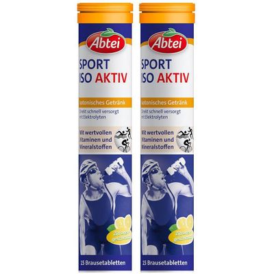 Abtei Sport Iso Aktiv Vitamine + Mineralstoffe Brause 2x15 St - Shop ...