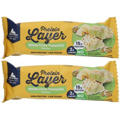 Multipower Protein Layer White Schokolade Pistazie Riegel 2x50 g - Shop ...