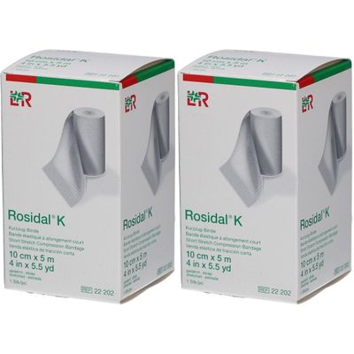 Lohmann & Rauscher Rosidal® K Kurzzugbinde 10 cm x 5 m gedehnt 2x1 St ...