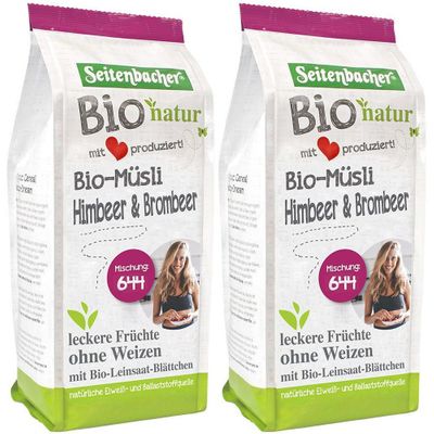 Seitenbacher® Bio natur Bio Müsli Himbeer & Brombeer 2x454 g - Shop ...