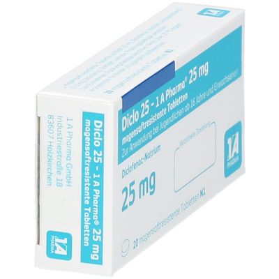 Diclo 25 1A Pharma® 20 St mit dem E-Rezept kaufen - Shop Apotheke