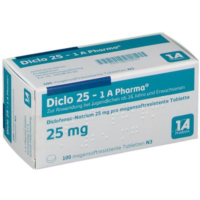 Diclo 25 1A Pharma® 100 St mit dem E-Rezept kaufen - Shop Apotheke