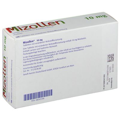 Mizollen 10 mg | Tabletten gegen allergische Symptome 100 St mit dem E ...