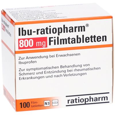 Ibu-ratiopharm® 800 mg 100 St mit dem E-Rezept kaufen - Shop Apotheke