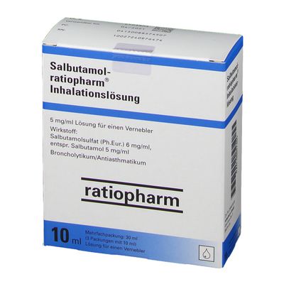Salbutamol-ratiopharm® Inhalations 3x10 ml mit dem E-Rezept kaufen ...