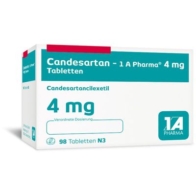 Candesartan 1A Pharma® 4Mg 98 St mit dem E-Rezept kaufen - Shop Apotheke