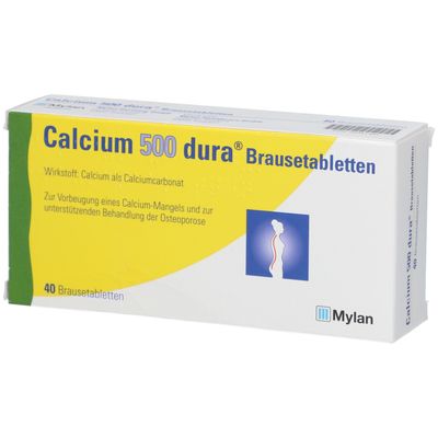 Calcium-dura® 500mg Brausetabletten 40 St - Shop Apotheke