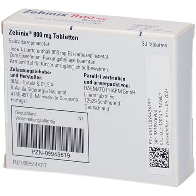 Zebinix 800 mg 30 St mit dem E-Rezept kaufen - Shop Apotheke