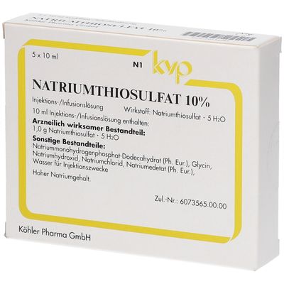Natriumthiosulfat 10 % 5x10 ml mit dem E-Rezept kaufen - Shop Apotheke