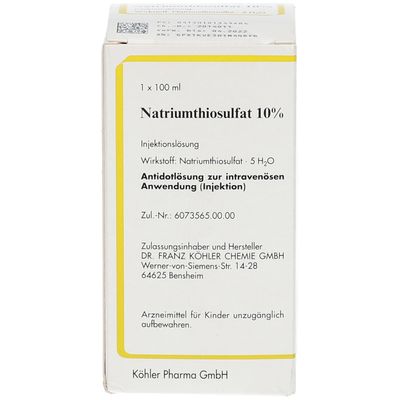 Natriumthiosulfat 10 % 100 ml mit dem E-Rezept kaufen - Shop Apotheke