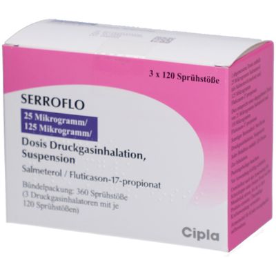 SERROFLO 25 μg/125 μg/Dosis 3 St mit dem E-Rezept kaufen - Shop Apotheke