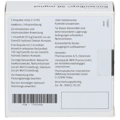 Cosmofer 50 mg/ml 5x2 ml mit dem E-Rezept kaufen - Shop Apotheke