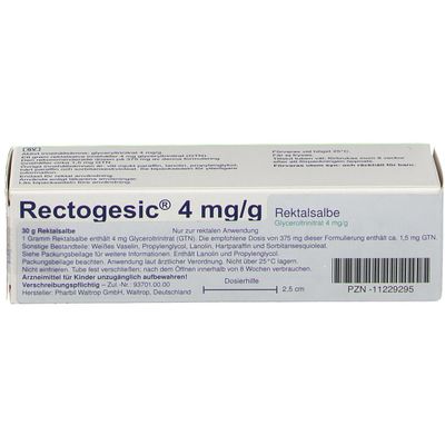 Rectogesic 4 mg/g Rektalsalbe 30 g mit dem E-Rezept kaufen - Shop Apotheke