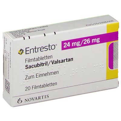 Entresto® 24 mg/26 mg 20 St mit dem E-Rezept kaufen - Shop Apotheke