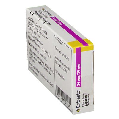 Entresto® 24 mg/26 mg 20 St mit dem E-Rezept kaufen - Shop Apotheke
