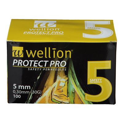 WELLION PROTECT PRO Safety Pen Needles 30 G 5 mm 100 St - Shop Apotheke