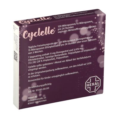 Cyclelle® 120 µg/15 µg pro 24 Stunden 3 St mit dem E-Rezept kaufen ...