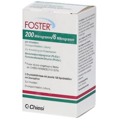 Foster 200/6 µg 120 Hub Dosieraerosol 2 St mit dem E-Rezept kaufen ...