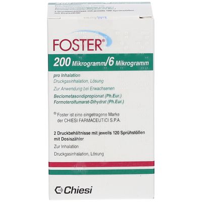 Foster 200/6 µg 120 Hub Dosieraerosol 2 St mit dem E-Rezept kaufen ...