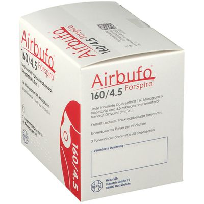 Airbufo® Forspiro® 160 µg/4,5 µg 3 St mit dem E-Rezept kaufen - Shop ...