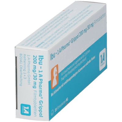 Ibu - 1 A Pharma® Grippal 200 mg/30mg 20 St - Shop Apotheke