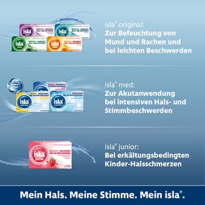 isla med akut Halspastillen bei Halsschmerzen und Erkältung 50 St ...