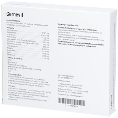 Cernevit® 750Mg 10 St mit dem E-Rezept kaufen - Shop Apotheke