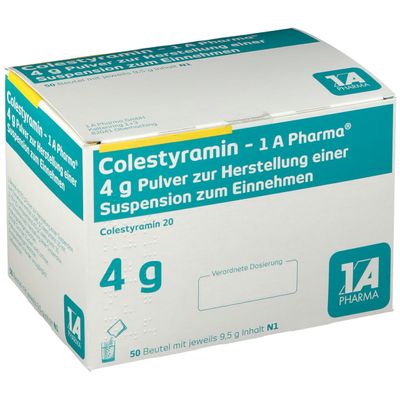 Colestyramin 1A Pharma® 4G 50 St mit dem E-Rezept kaufen - Shop Apotheke
