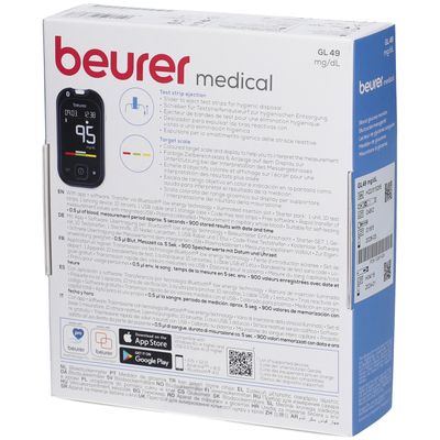 BEURER GL49 Blutzuckermessgerät mg/dl 1 St - Shop Apotheke