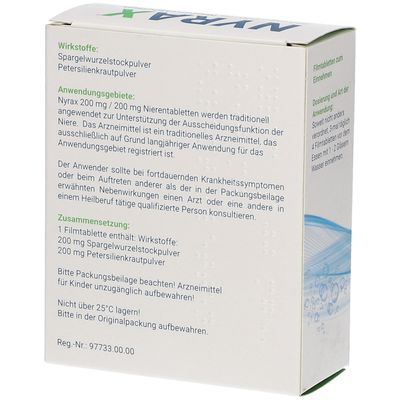 NYRAX® pflanzliche Nierentabletten zur Entwässerung 100 St - Shop Apotheke