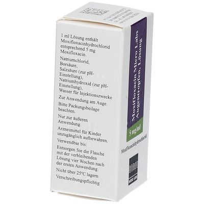 MOXIFLOXACIN Micro Labs 5 mg/ml Augentropfen 1x5 ml mit dem E-Rezept ...