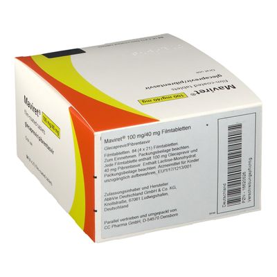 Maviret® 100 mg/40 mg 4x21 St mit dem E-Rezept kaufen - Shop Apotheke