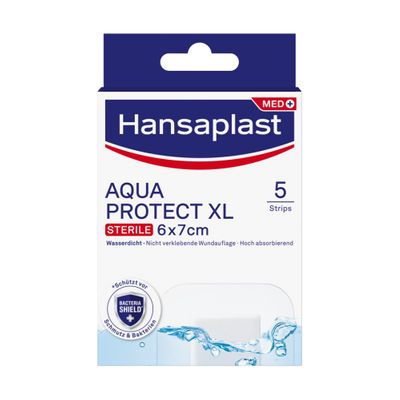 Hansaplast Aqua Protect XL Wundpflaster | Großes steriles Pflaster ...