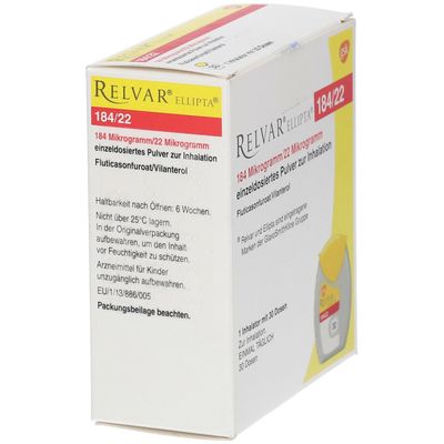 Relvar Ellipta 184 µg/22 µg 1x30 St mit dem E-Rezept kaufen - Shop Apotheke