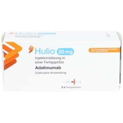 HULIO 20 mg/0,4 ml Injektionslösung i.e.Fertigspr. 2 St mit dem E ...