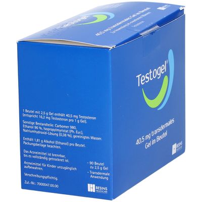 TESTOGEL 40,5 mg transdermales Gel im Beutel 1x90 St mit dem E-Rezept ...