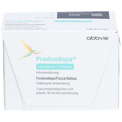 PRODUODOPA 240 mg/ml + 12 mg/ml Infusionslösung 7x10 ml mit dem E ...