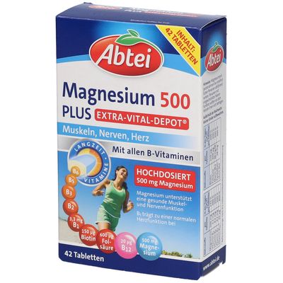 Abtei Magnesium 500 Plus 42 St - Shop Apotheke