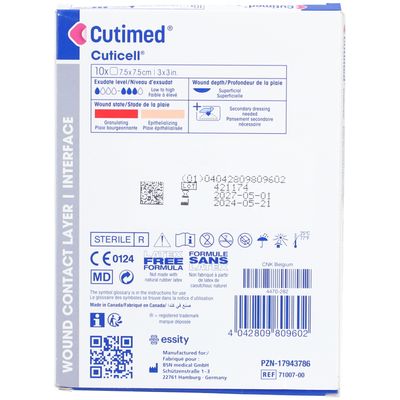 Cutimed® Cuticell® 7,5 cm x 7,5 cm 10 St - Shop Apotheke